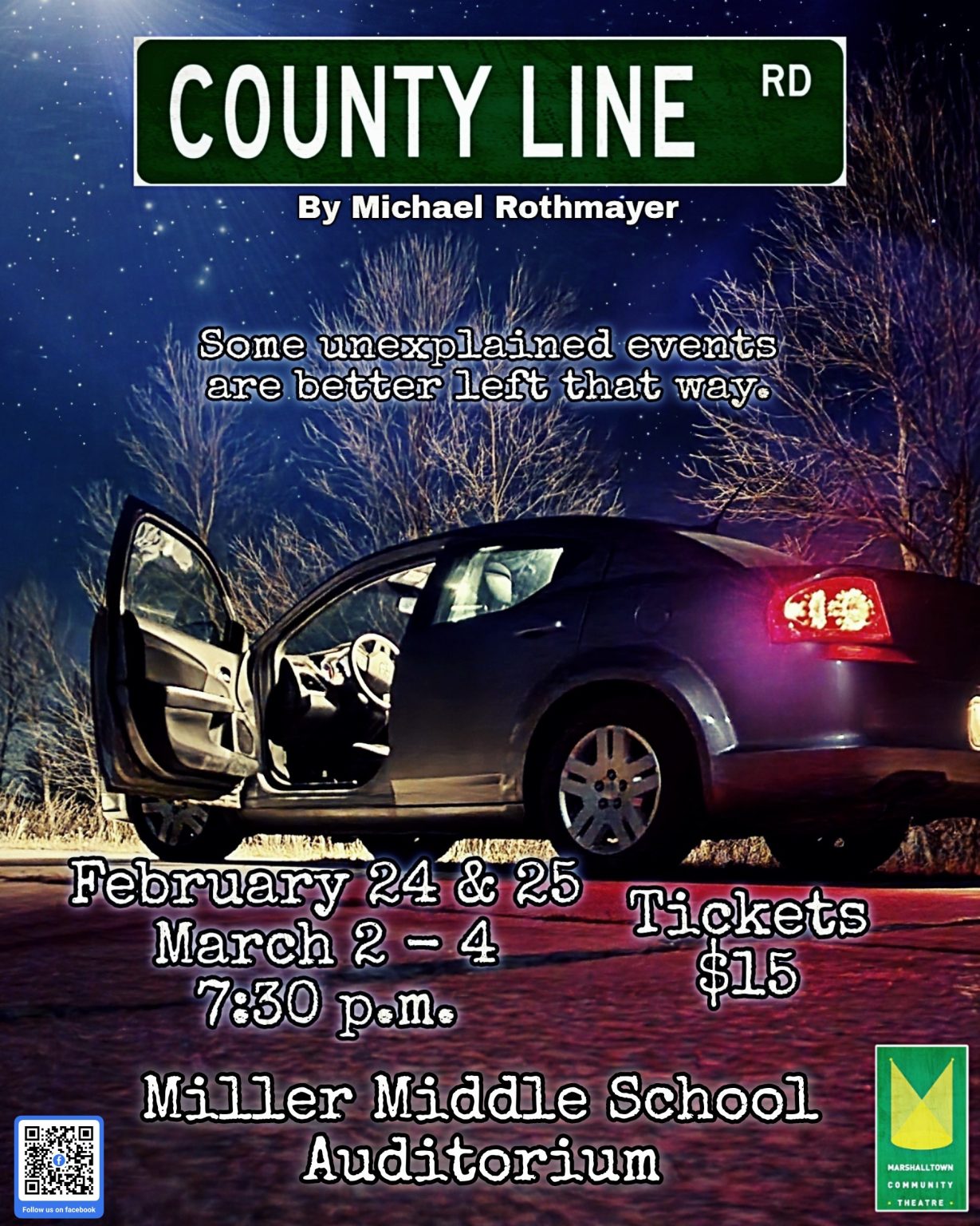 County Line Road, Season 61, 2023 – Marshalltown Community Theatre